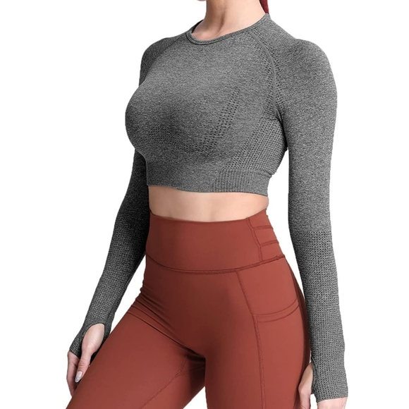 Aoxjox | Tops | New Cropped Workout Top | Poshmark
